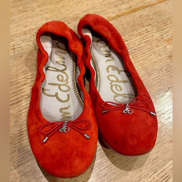 Sam Edelman | Shoes | Sam Edelman Womens Vibrant Red Flats | Poshmark